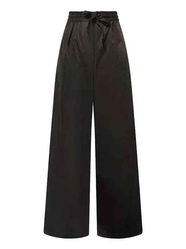 Pinko Elasticated Drawstring-waist Wide Leg Trousers - Brown