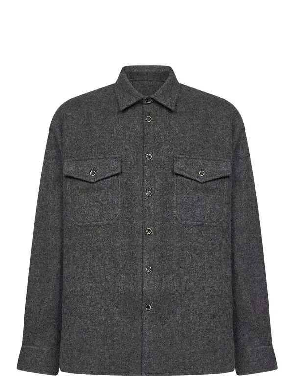 UMA WANG Tavis Chest-pockets Shirt - Grey