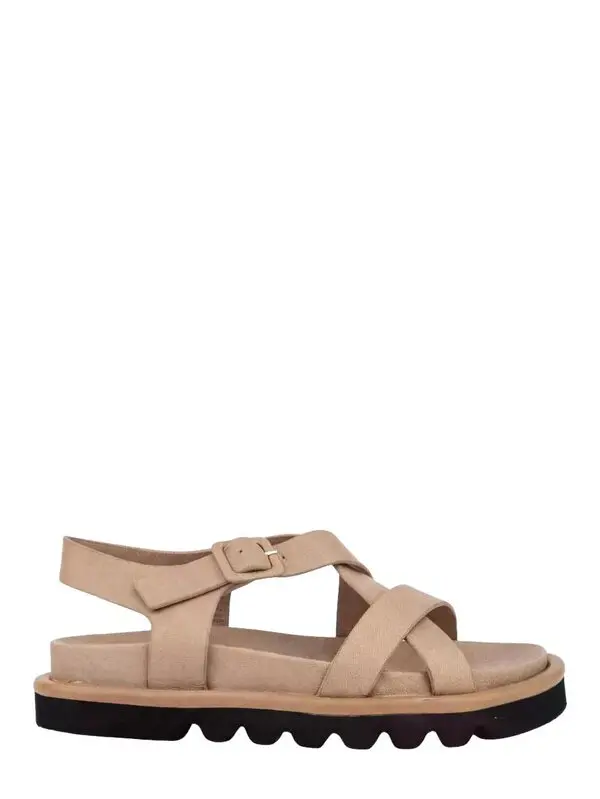 SERGIO MORETTI FIRENZE Crossover Strap Sandals - Neutrals