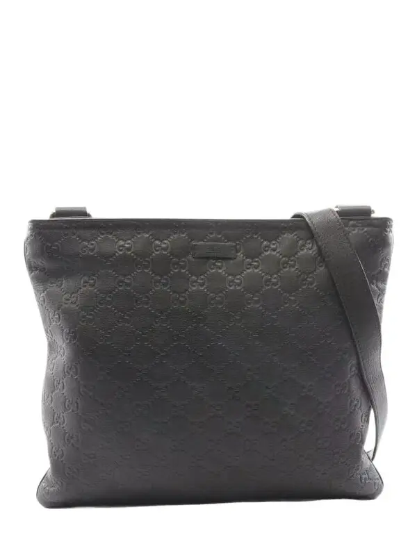 Gucci Debossed Guccissima Leather Messenger Bag - Brown