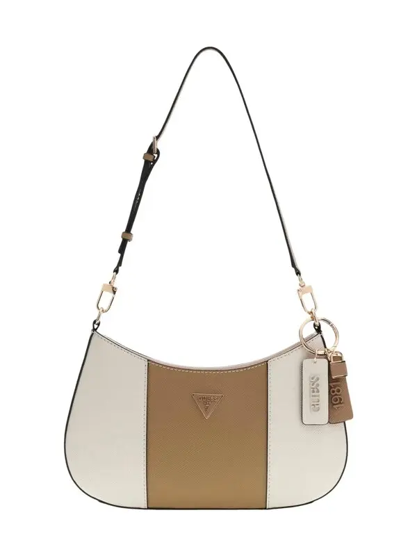 Guess Noelle Saffiano Shoulder Bag - Brown