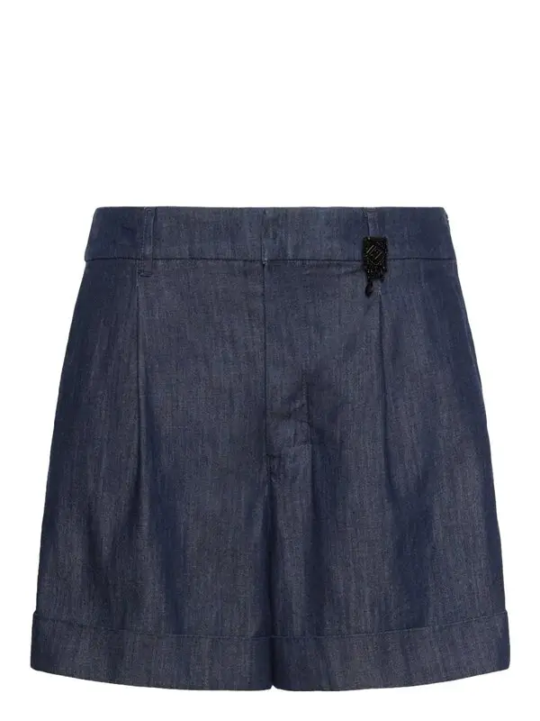 Max Mara Cotton Denim Shorts - Midnight Blue