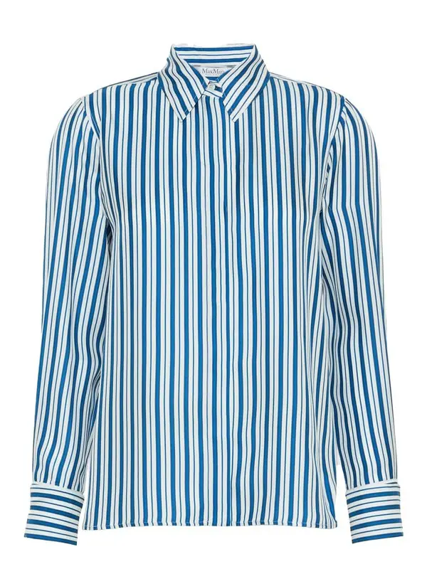 Max Mara Striped Silk Shirt - Silk Color