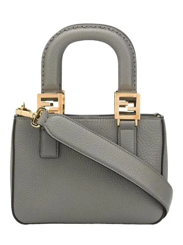 Fendi Mini Ff Motif Tote - Grey