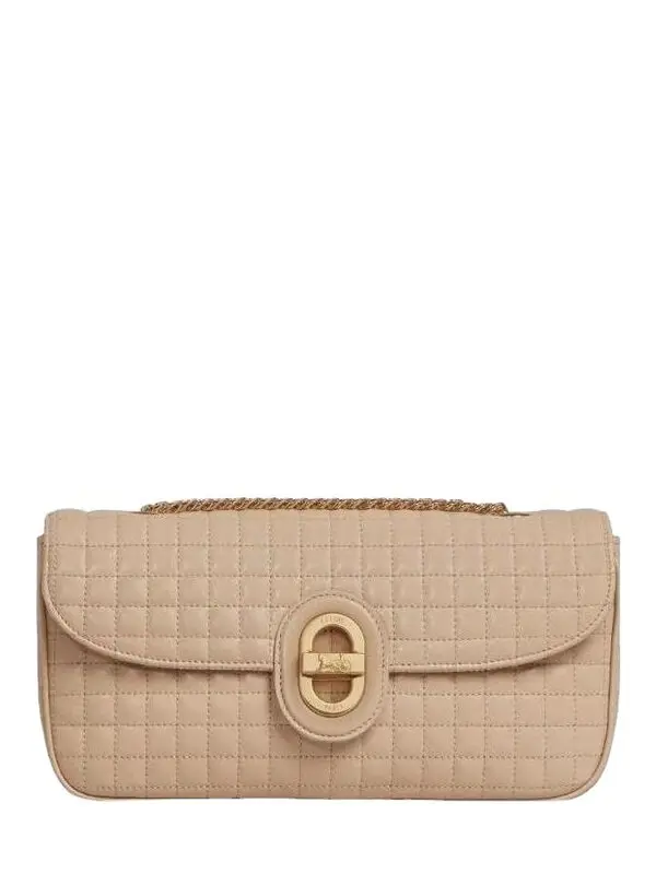 Celine Medium Chain Sulky Bag In Quilted Lambskin - Light Brown