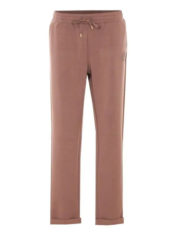 Liu Jo Embellished Drawstring Joggers - Brown