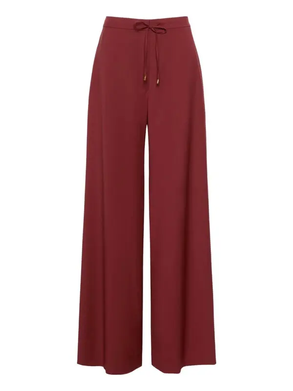 Max Mara Wide Leg Drawstring Trousers - Ruby Colour