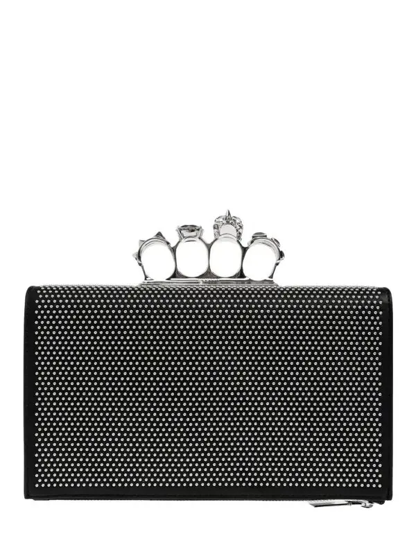 Alexander McQueen Knuckle Studded Clutch Bag - Black