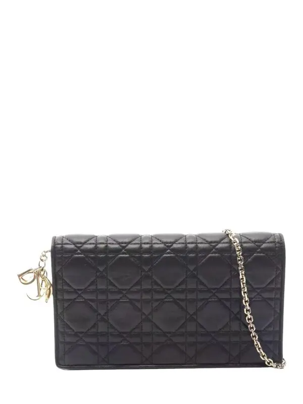 Dior Lady Cannage Clutch Bag - Black