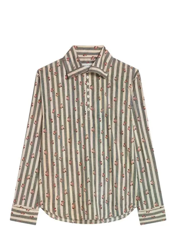 Dries Van Noten Cotton Turtleneck Shirt - Neutrals