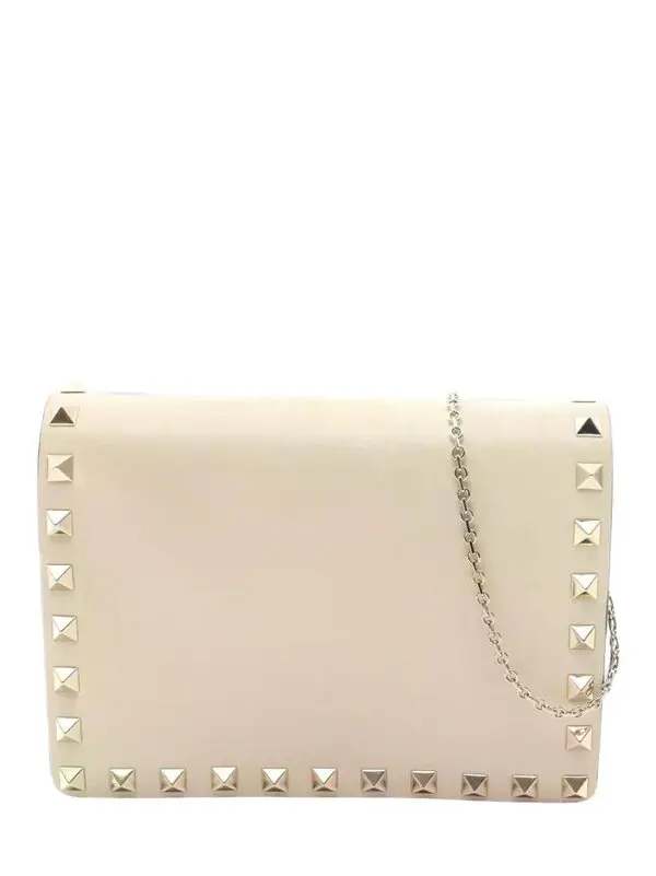 Valentino Garavani Rockstud Chain Wallet Bag - Neutrals