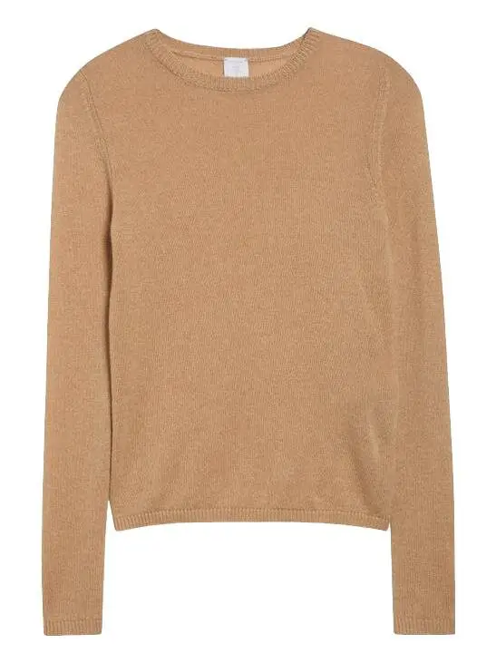 Eleventy Semisheer Cashmere Crewneck Sweater - 04nn Camel