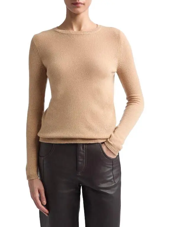 Eleventy Semisheer Cashmere Crewneck Sweater - 04nn Camel