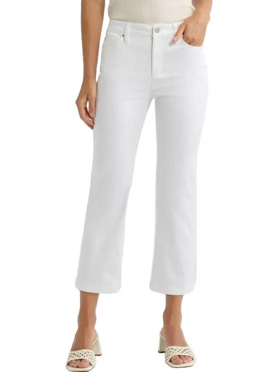Jones New York Lexington Crop Straight Leg Pants - Soft White