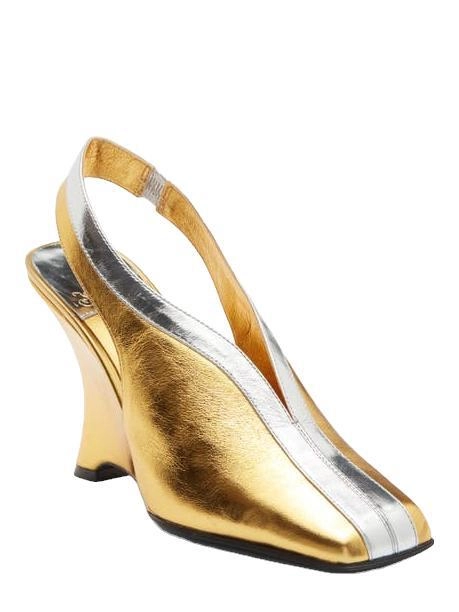 Jeffrey Campbell Straits Slingback Pump - Gold Silver Combo