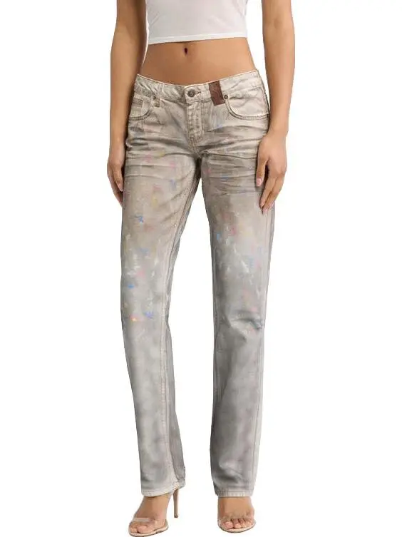 JADED LONDON Rider Low Rise Wide Leg Jeans - Multi