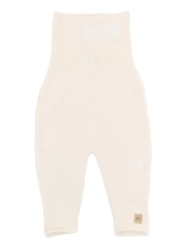 BAMBOOM Ribbed Bamboo Viscose And Cotton Pants - White