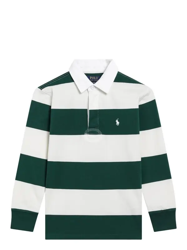 Polo Ralph Lauren Striped Long Sleeve Polo Shirt - Green