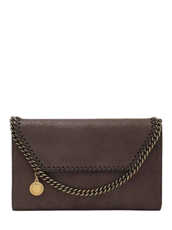 Stella McCartney Mahogany Falabella Chain Wallet - Brown
