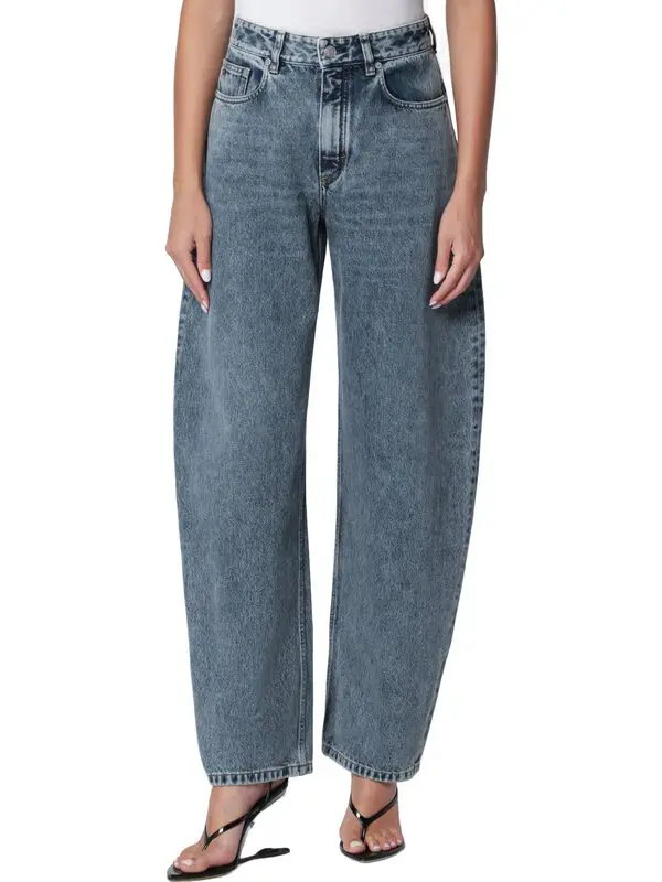 Alaïa Rounded Denim Jeans - Blue