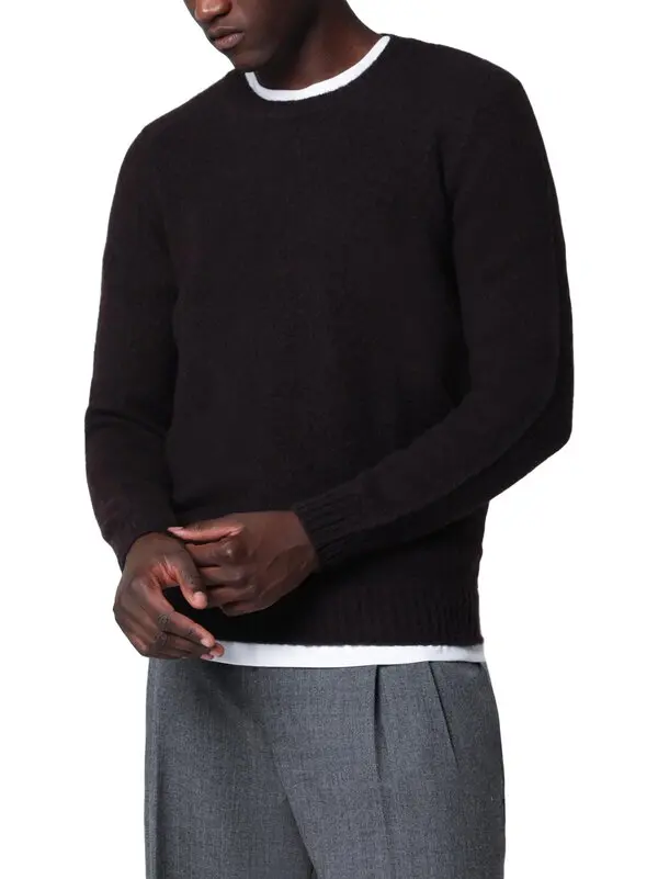 DRUMOHR Lambswool Crewneck Sweater - Brown