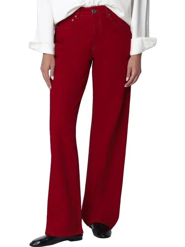 AMI Paris Ruby Cotton Twill Jeans - Red