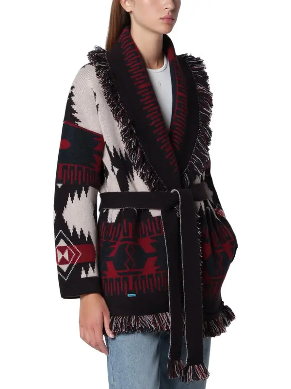 Alanui Icon Jacquard Cardigan - Brown