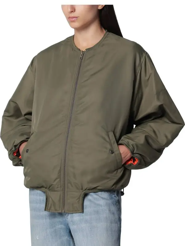 MAISON MARGIELA Khaki Nylon Bomber Jacket - Green