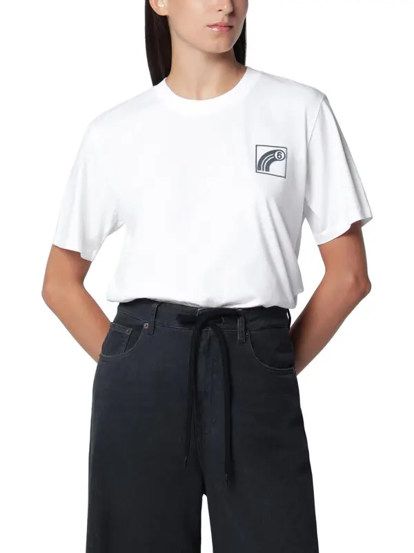 MAISON MARGIELA Cotton Jersey T-shirt With Graphic Prints - White