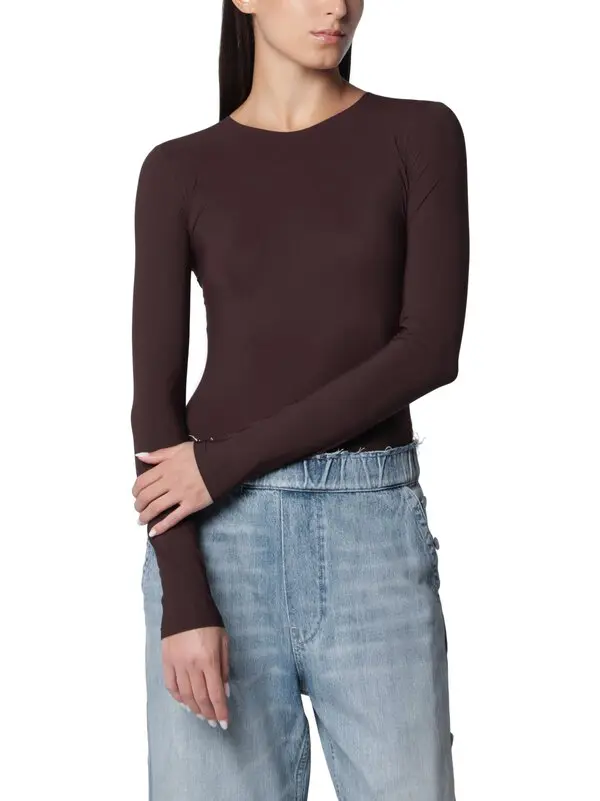 MAISON MARGIELA Long Sleeve Bodysuit - Brown