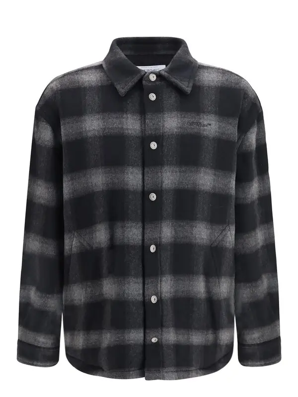 Off-White Padded Flannel Jacket - Black