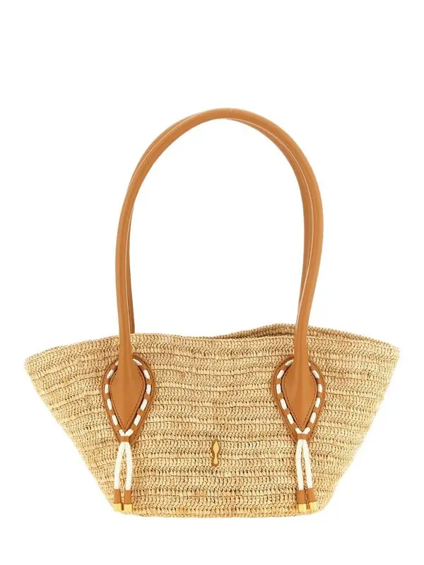 CHRISTIAN LOUBOUTIN Raffia Mini Bag - Cream