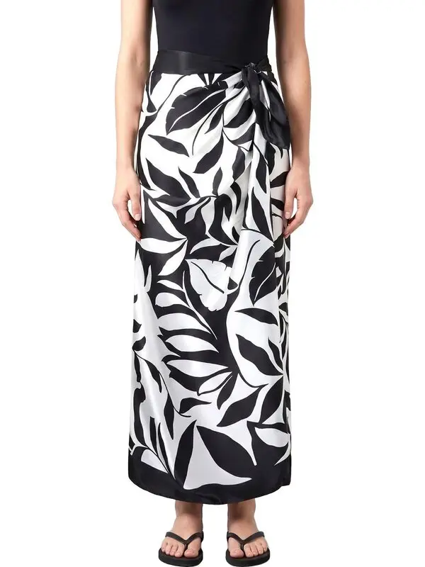 Max Mara Printed Silk Maxi Skirt - Multicolor