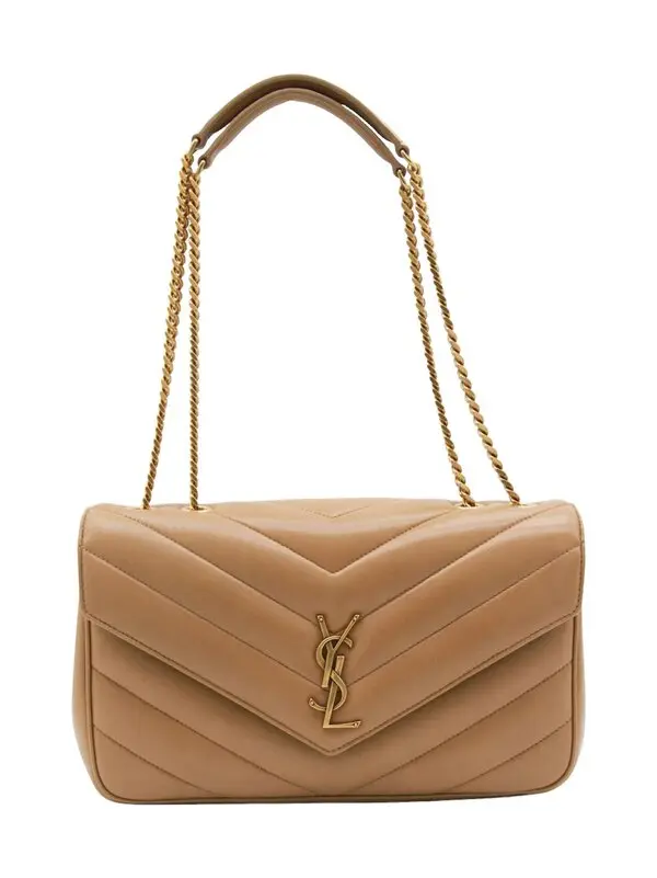 Saint Laurent Quilted Shoulder Bag - Cream