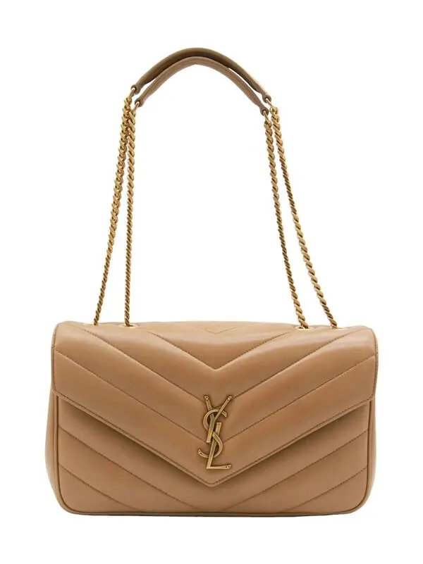 Saint Laurent Quilted Shoulder Bag - Cream
