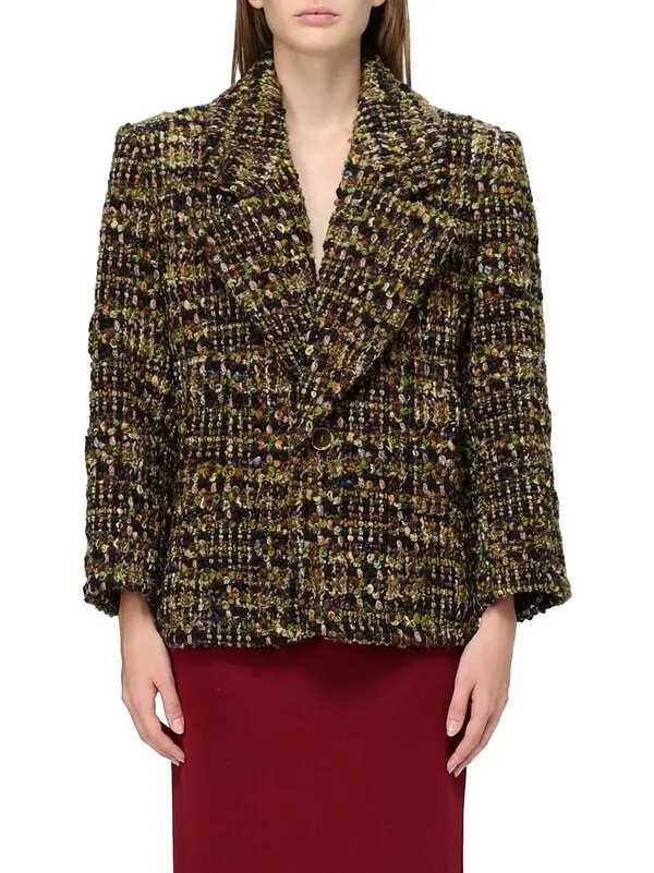 Saint Laurent Textured Blazer - Brown
