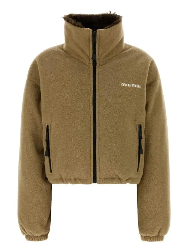 Miu Miu Fleece Jacket - Brown