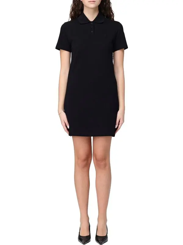 Saint Laurent Short Sleeve Polo Dress - Black