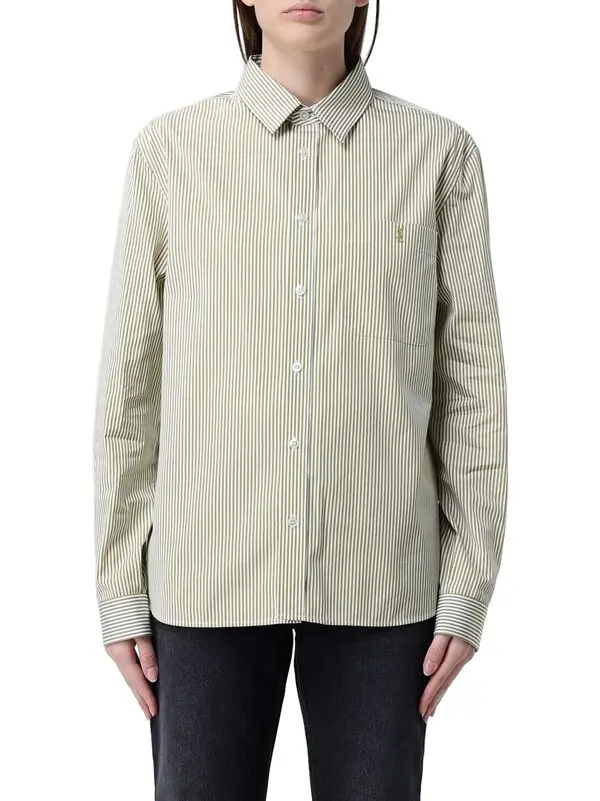 Saint Laurent Striped Shirt - Brown
