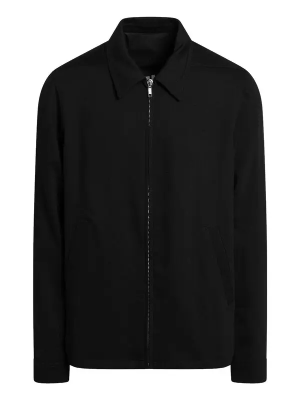 Rick Owens Zip-up Wool Shirt Jacket - Black