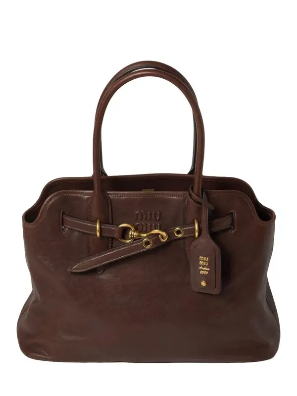 Miu Miu Leather Shoulder Bag - Brown