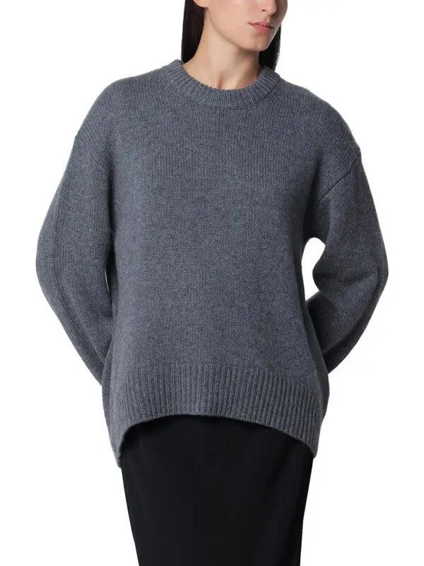 LISA YANG Cashmere Crewneck Sweater - Gray