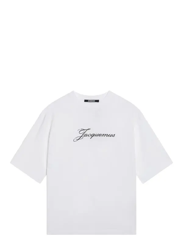 Jacquemus Cotton And Hemp Jersey T-shirt With Logo - White