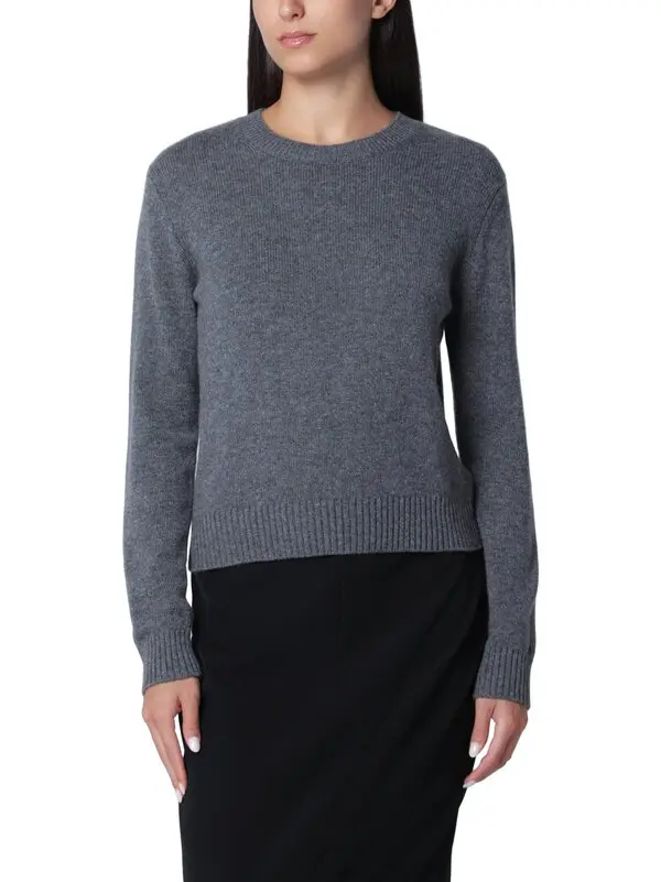 LISA YANG Mable Cashmere Crew Neck Sweater - Gray