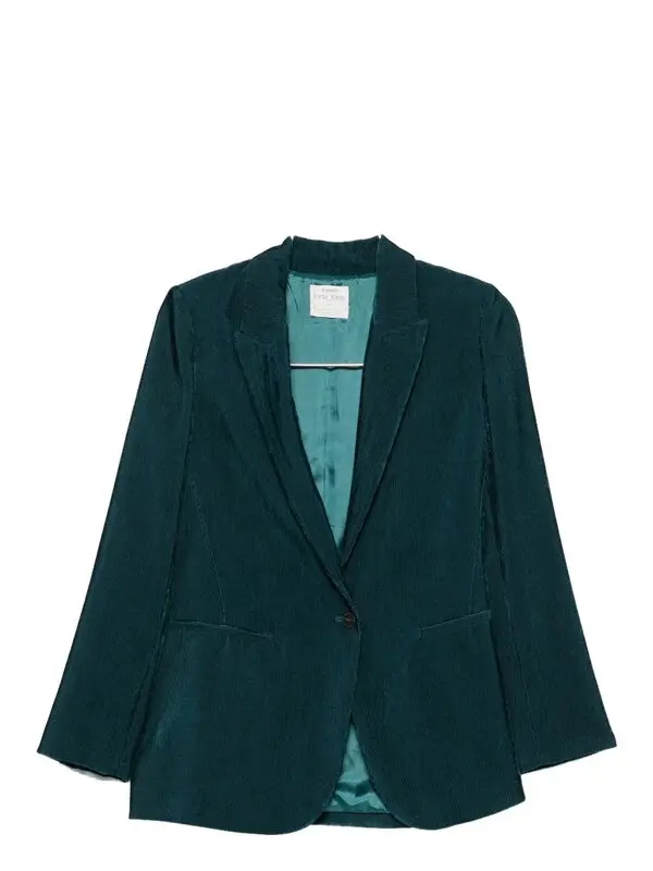 FORTE_FORTE Velvet Single-breasted Jacket - Multicolor
