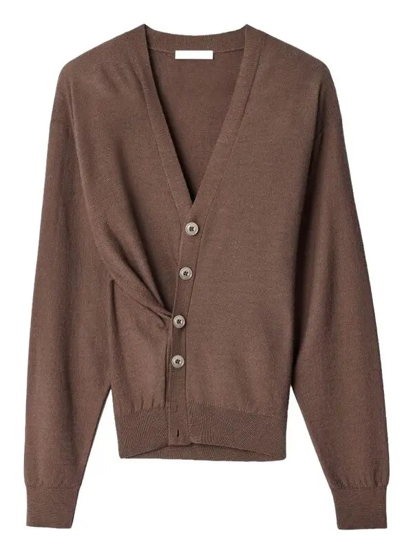 LEMAIRE Wool Blend Twisted Cardigan - Multicolor