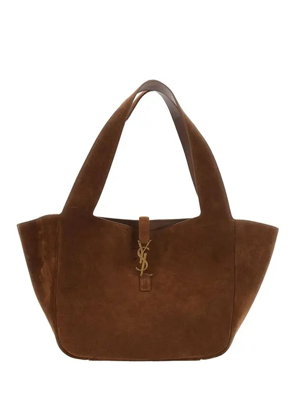 Saint Laurent Calfskin Shoulder Bag - Brown