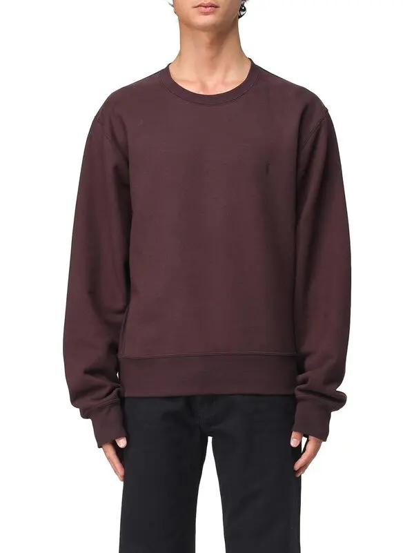 Saint Laurent Basic Cotton Sweatshirt - Purple