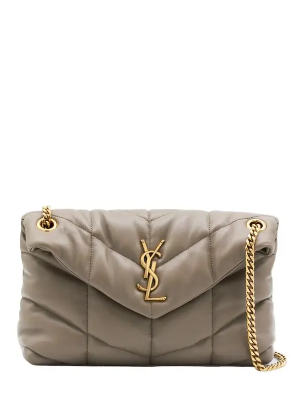 Saint Laurent Quilted Leather Shoulder Bag - Cream