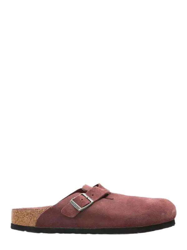 BIRKENSTOCK Boston Suede Clogs - Red